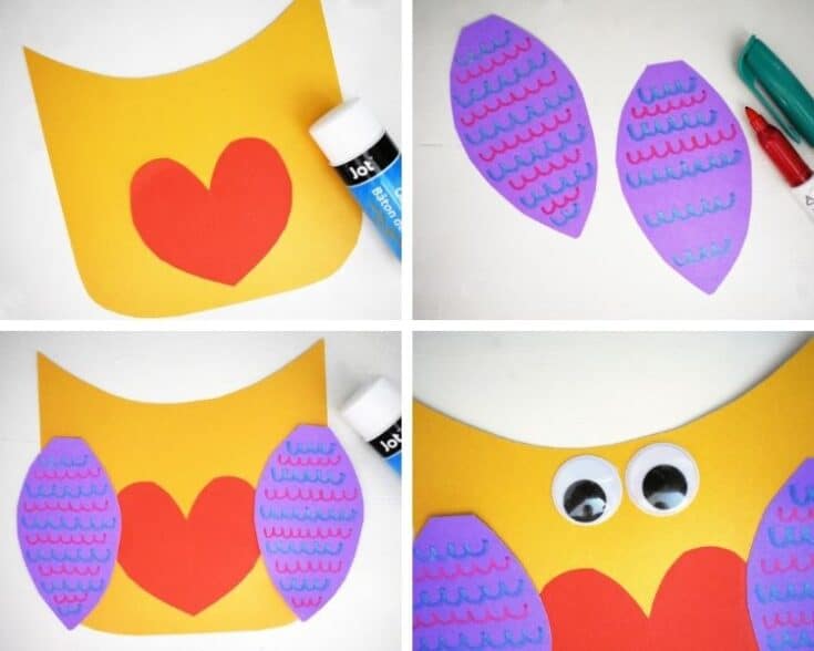 Easy Valentine Owl Craft for Preschoolers | Journey to SAHM