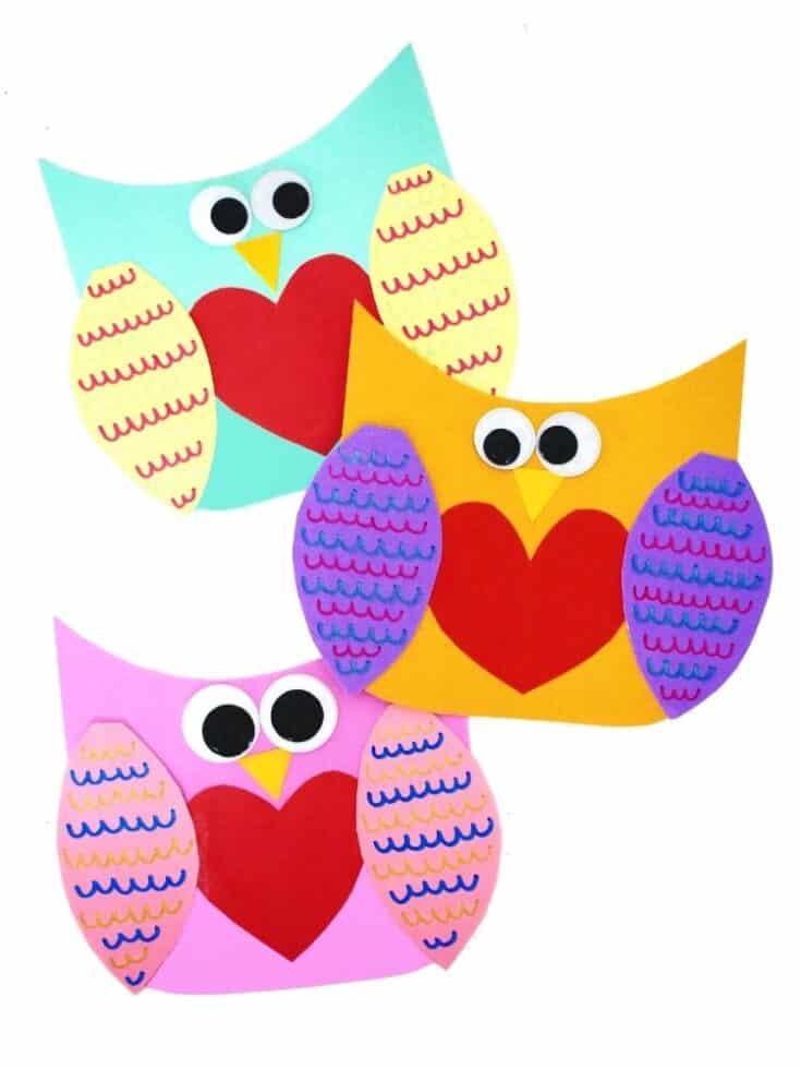 Easy Valentine Owl Craft for Preschoolers | Journey to SAHM